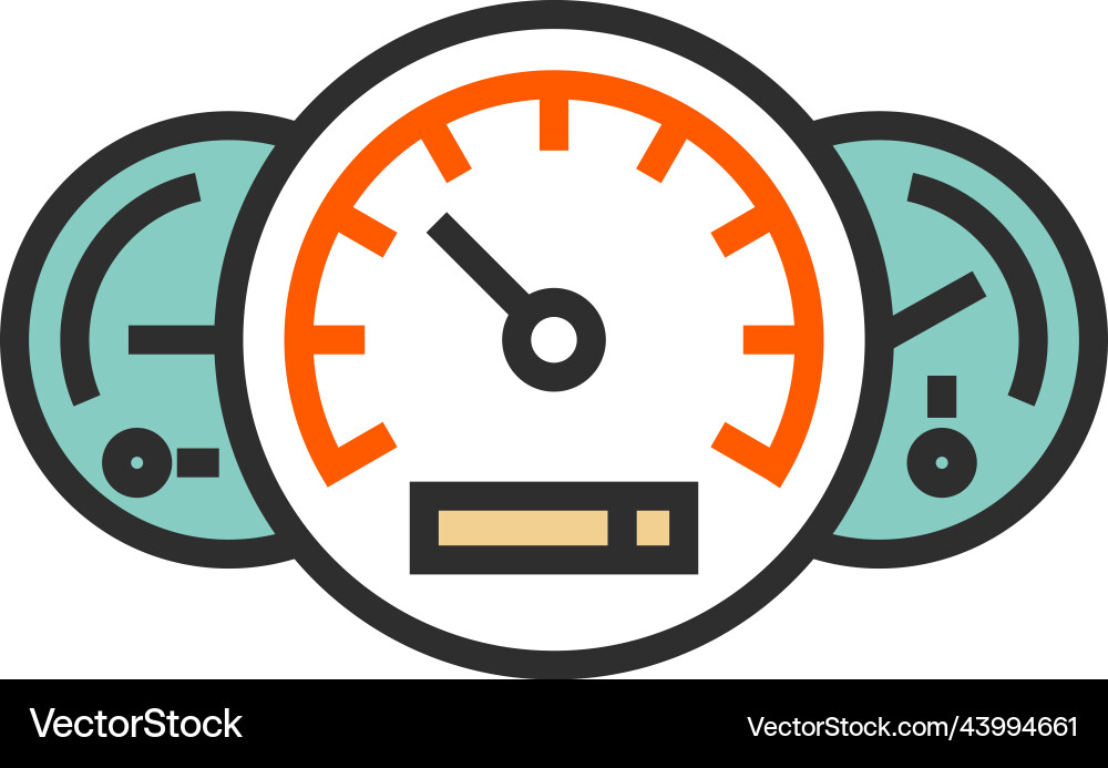 Car control panel icon dashboard indicators Vector Image