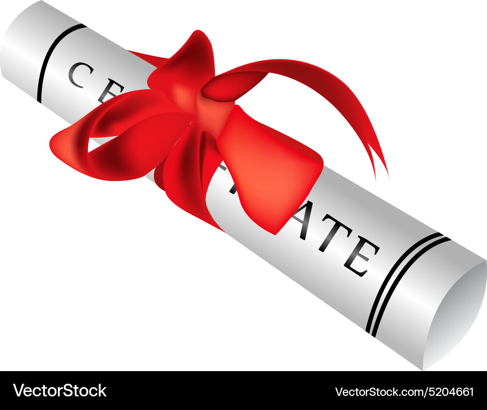 Certificate gift roll Royalty Free Vector Image