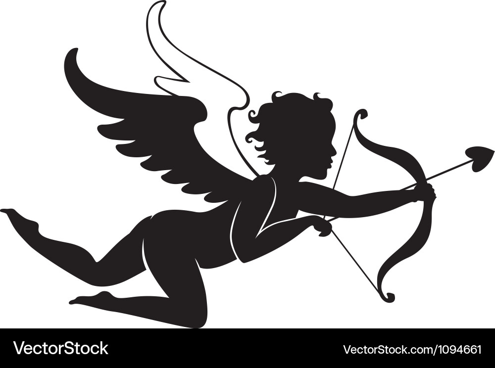 Cupid flying Royalty Free Vector Image - VectorStock