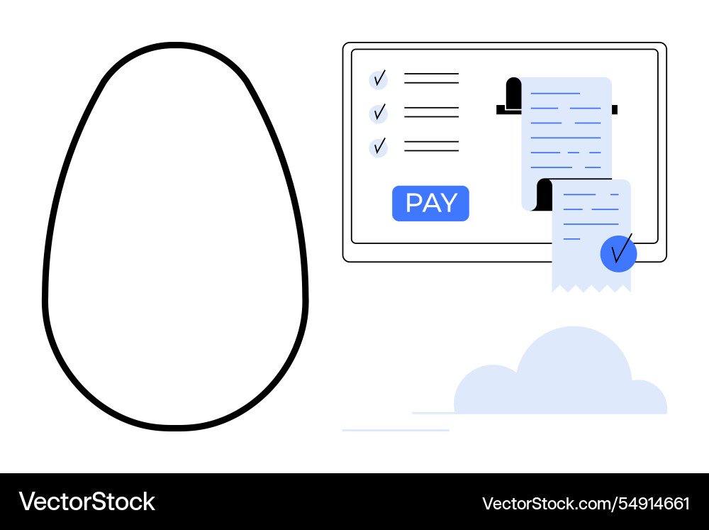 Digital payment process with receipt and checklist