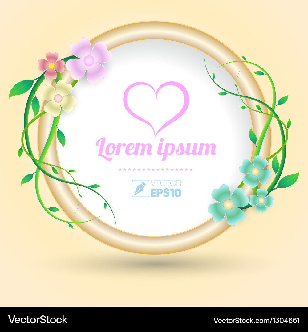 Flower frame Royalty Free Vector Image - VectorStock