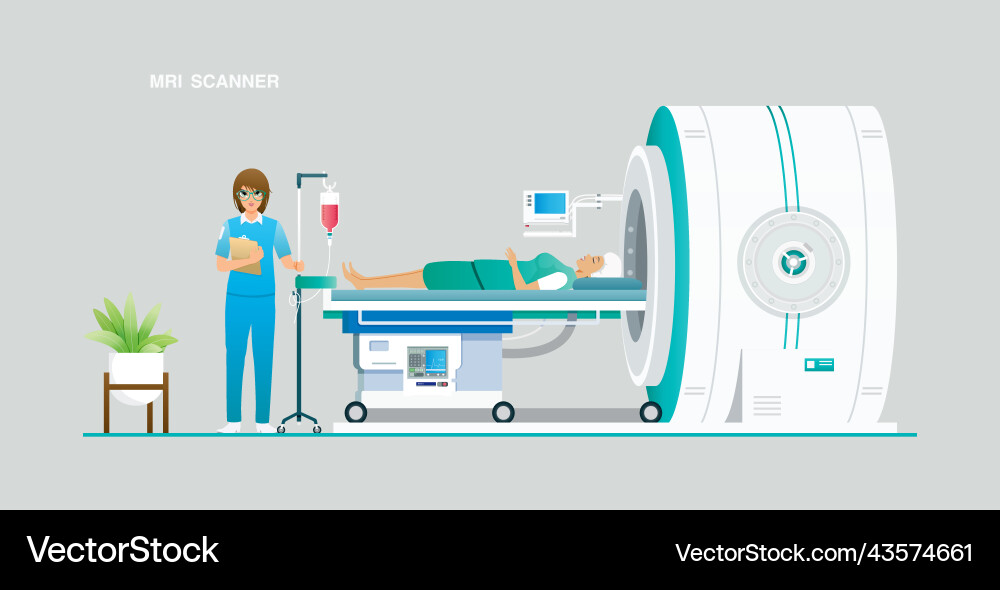 Mri scanner Royalty Free Vector Image - VectorStock