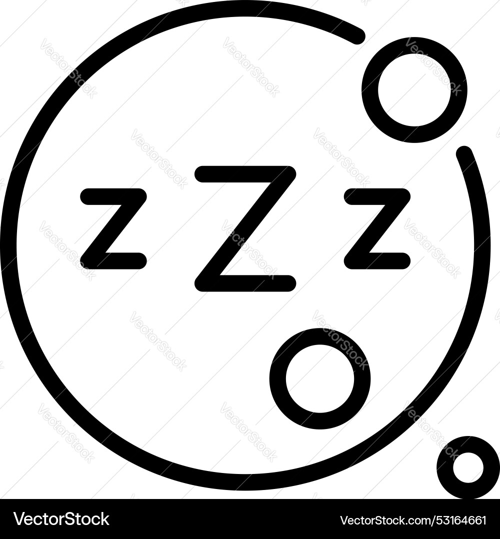 Night sleep icon outline insomnia problem Vector Image