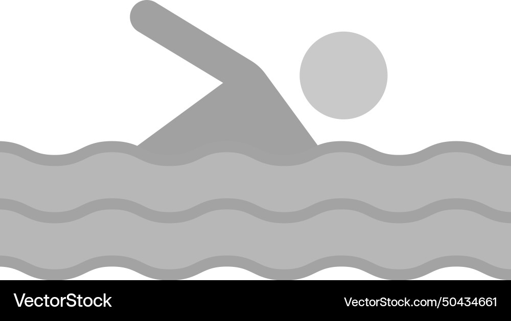 Person swimming icon image Royalty Free Vector Image