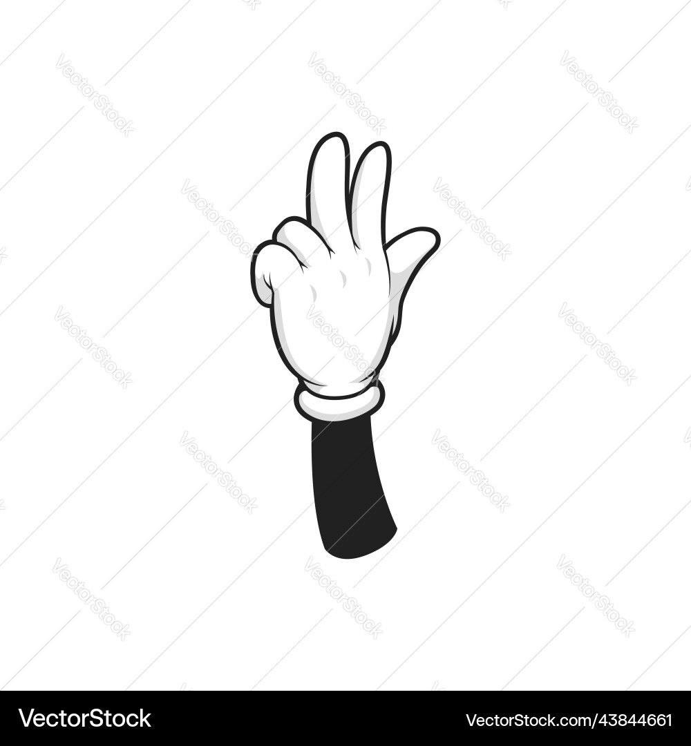 Three fingers hand sign count gesture peace symbol