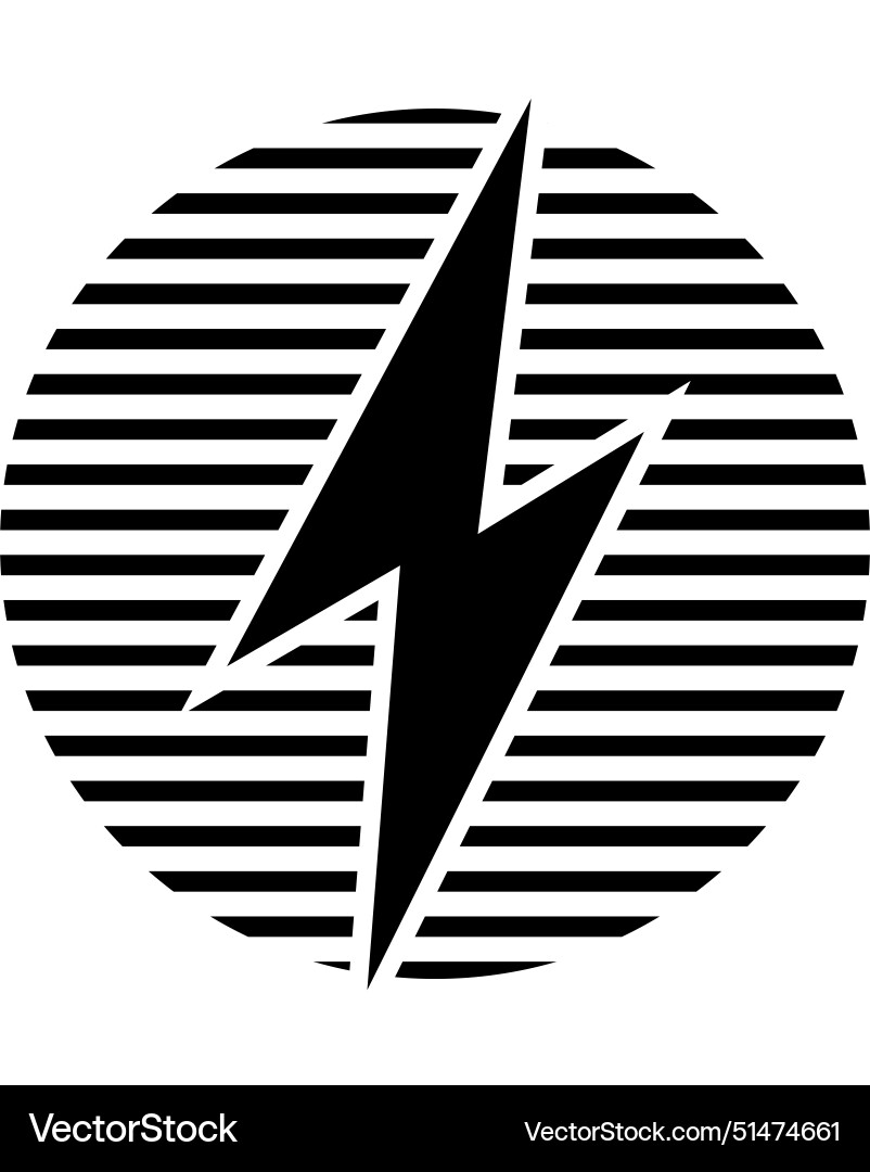 Thunder power sign symbol electric Royalty Free Vector Image