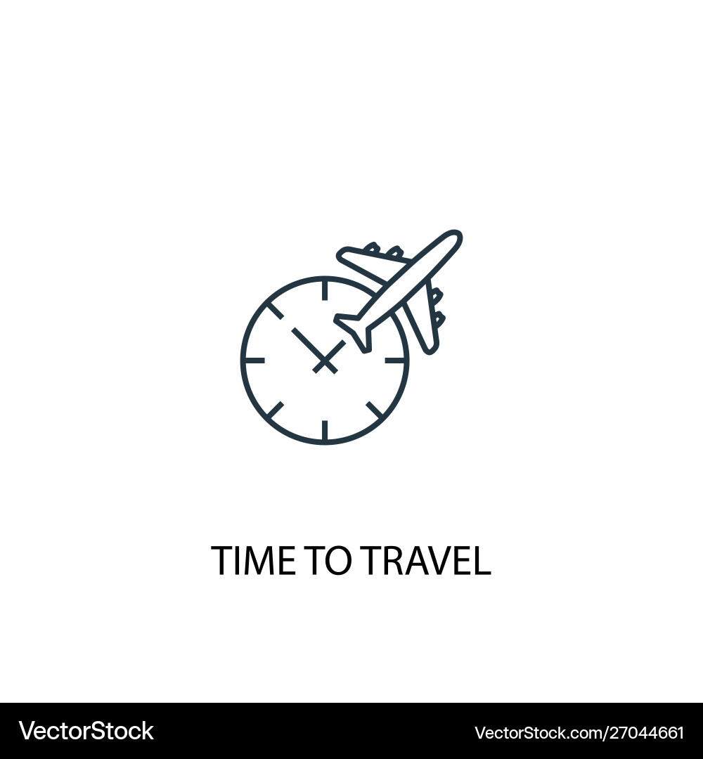 Time to travel concept line icon simple element Vector Image
