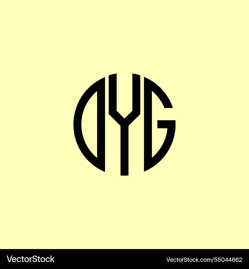 Creative rounded initial letters dyg logo Vector Image