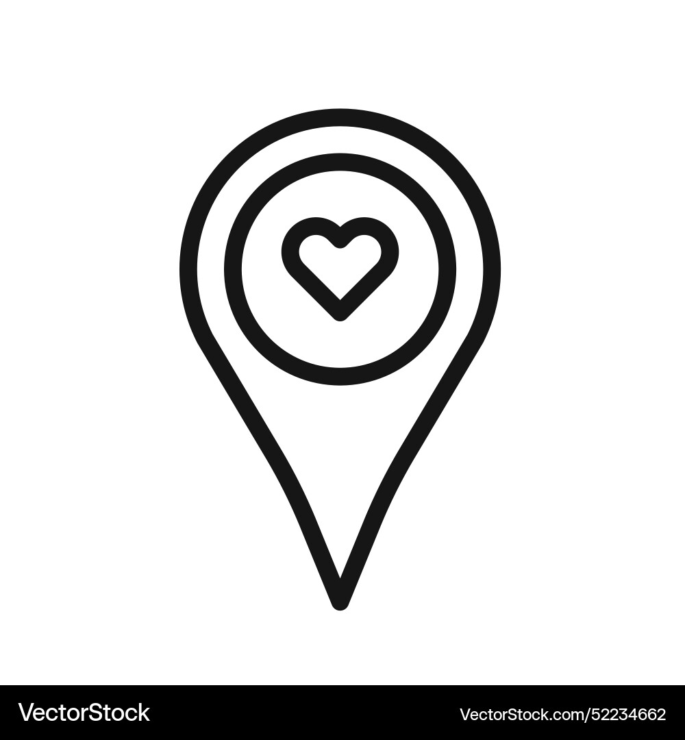 Favorite place icon black line art logo Royalty Free Vector Favorite place icon black line art logo Royalty Free Vector