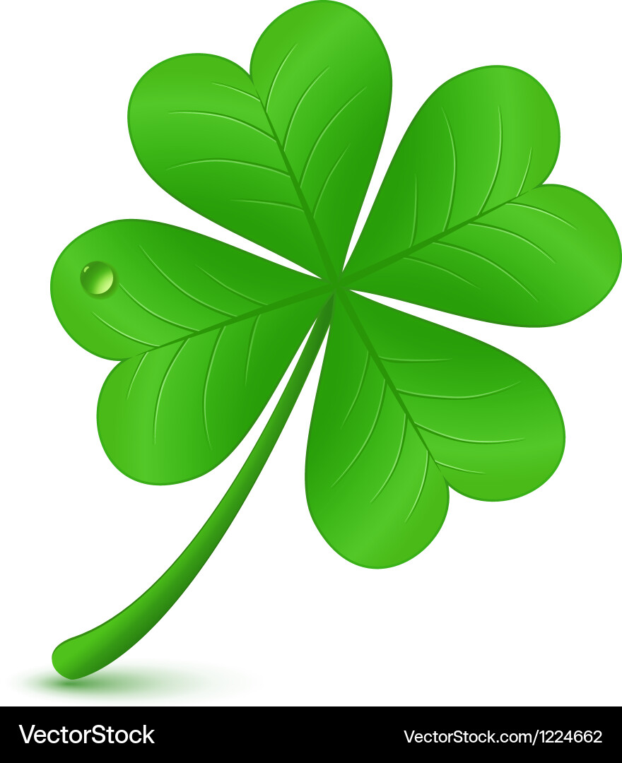 Four leaf clover st patricks day symbol Royalty Free Vector