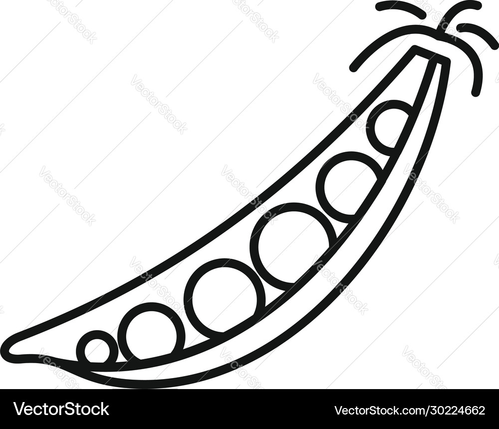 Green peas icon outline style Royalty Free Vector Image
