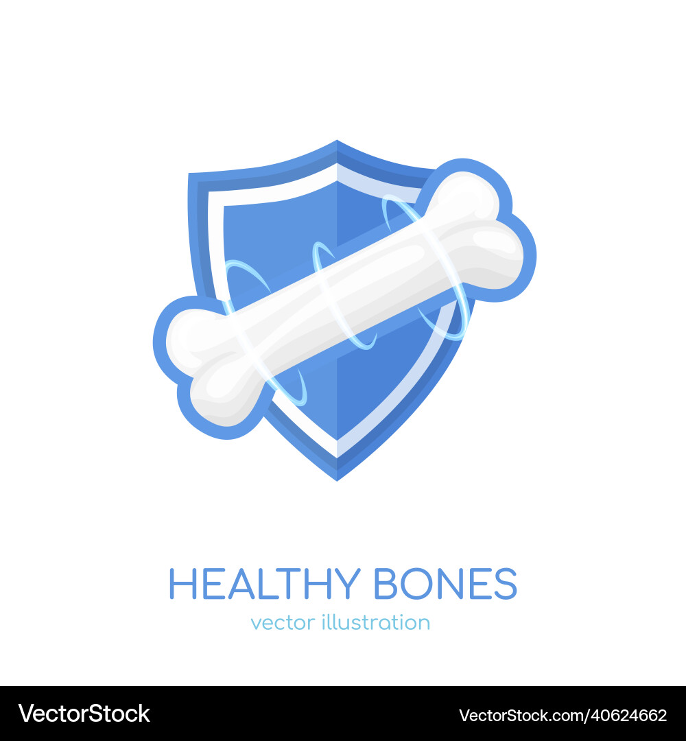 Healthy bone icon bones strength pictograph Vector Image
