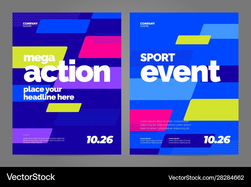 Layout poster template design for sport event Vector Image