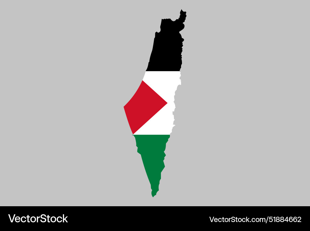 Map of the palestine Royalty Free Vector Image