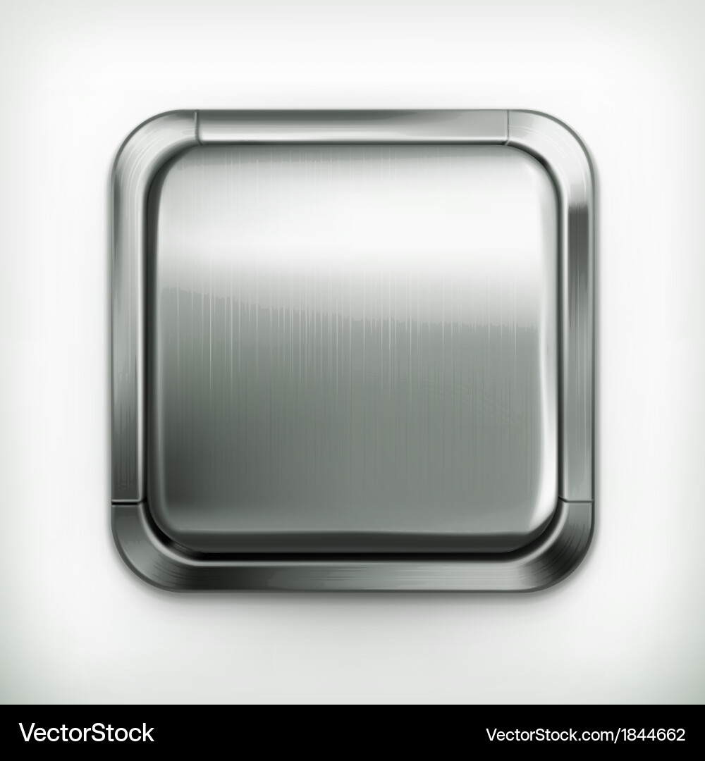 Metallic Button Icon Royalty Free Vector Image