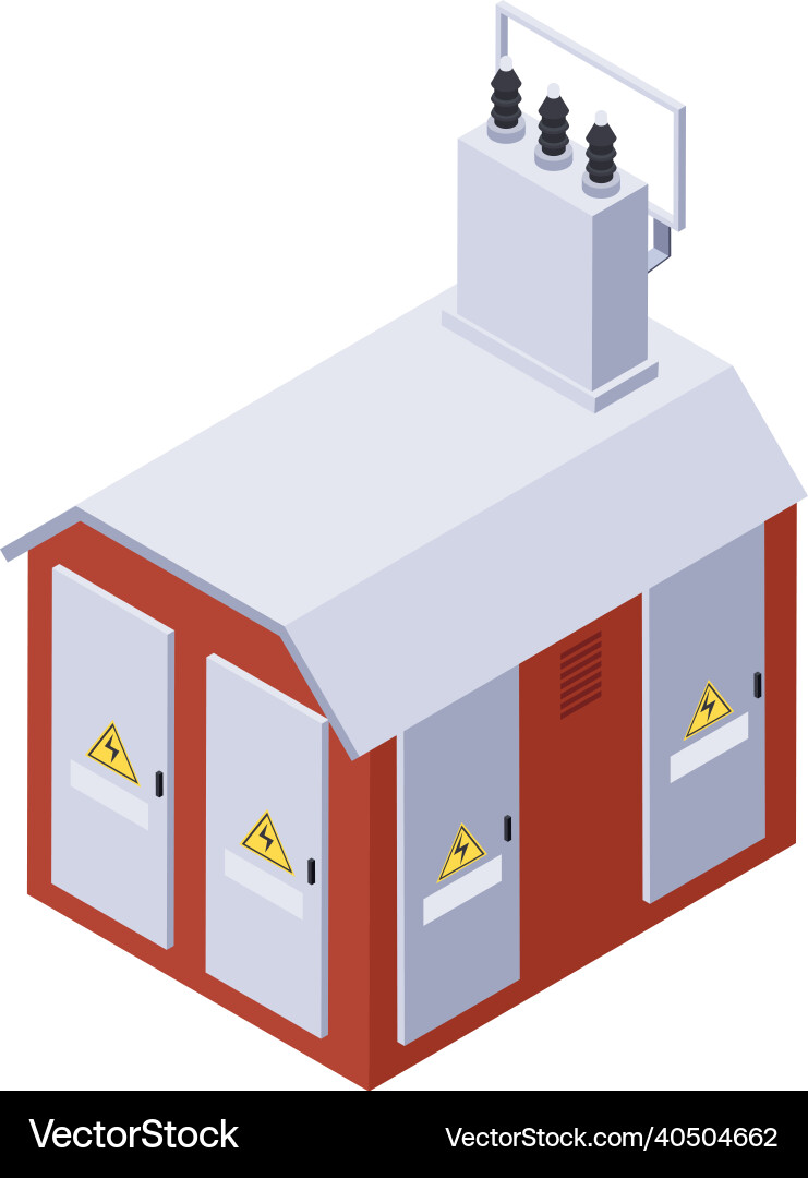 Power unit building composition Royalty Free Vector Image