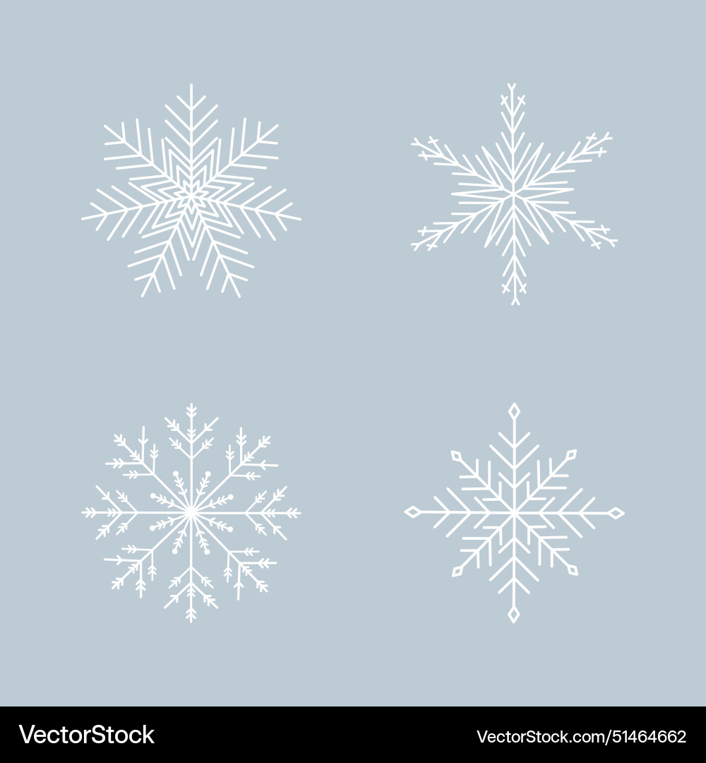 Snowflakes - icons snow template Royalty Free Vector Image