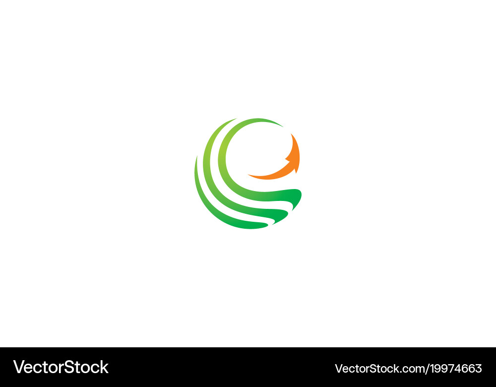 Circle sphere abstract arrow logo Royalty Free Vector Image