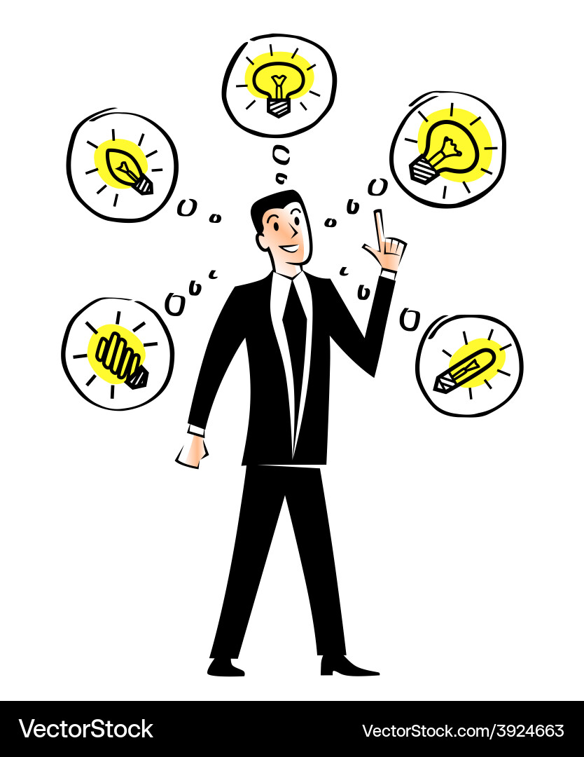 Creative businessman Royalty Free Vector Image