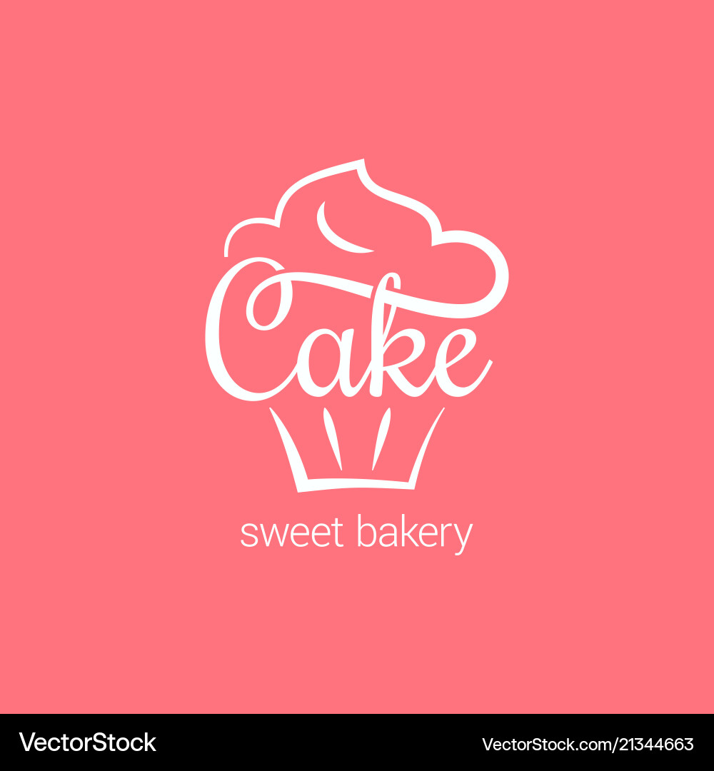Pink Cupcake Bakery Logo Royalty Free Vector Image