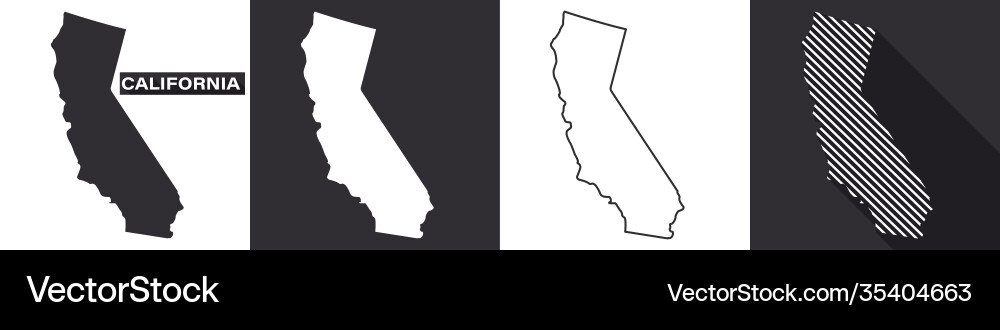 State california map united Royalty Free Vector Image