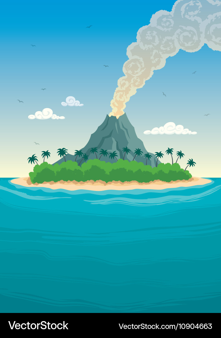 Tropical island Royalty Free Vector Image - VectorStock