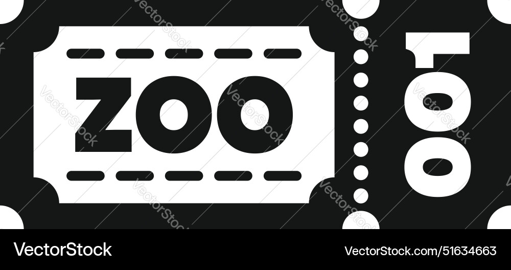 Zoo ticket admitting access to wildlife park Vector Image