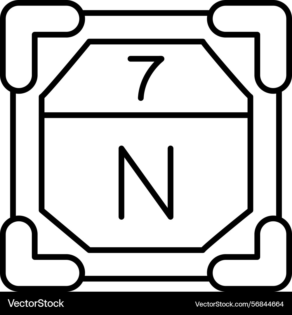 7 nitrogen icon Royalty Free Vector Image - VectorStock