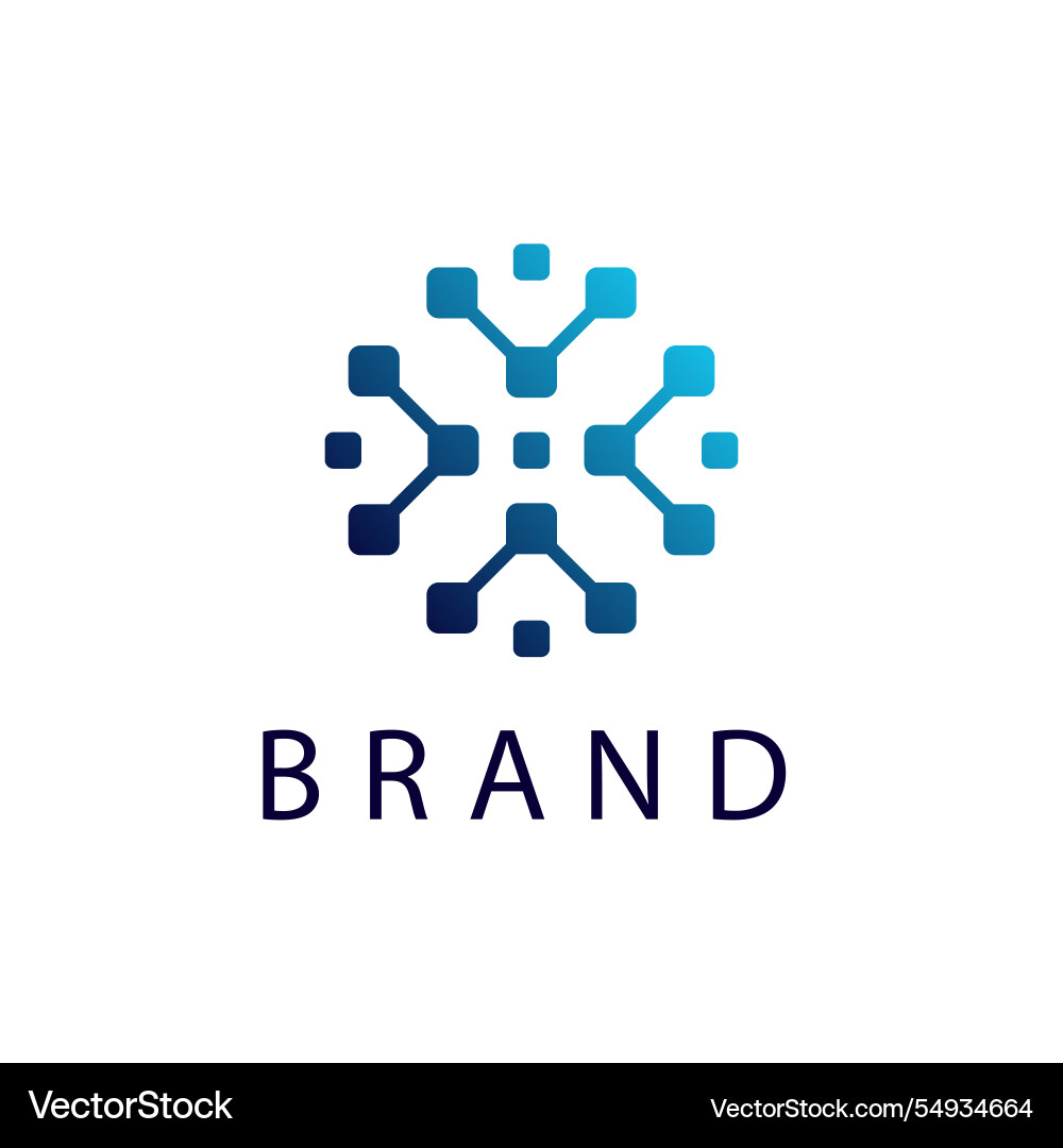 Abstract digital connection logo design Royalty Free Vector