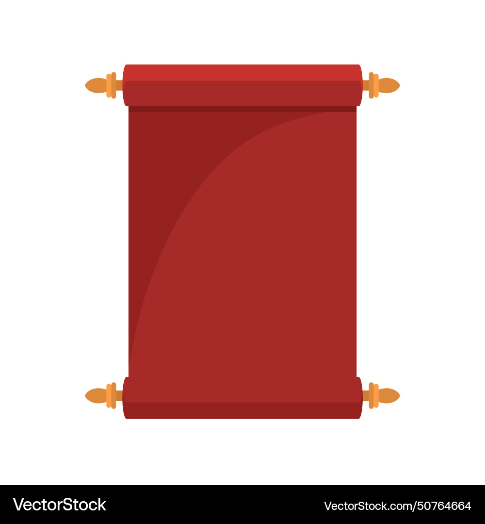 Chinese red paper scroll Royalty Free Vector Image