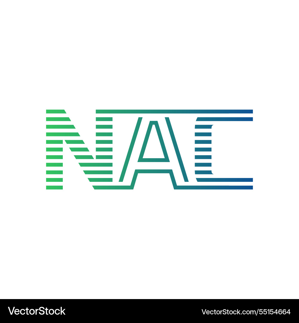 Modern nac logo design letter minimalist Vector Image
