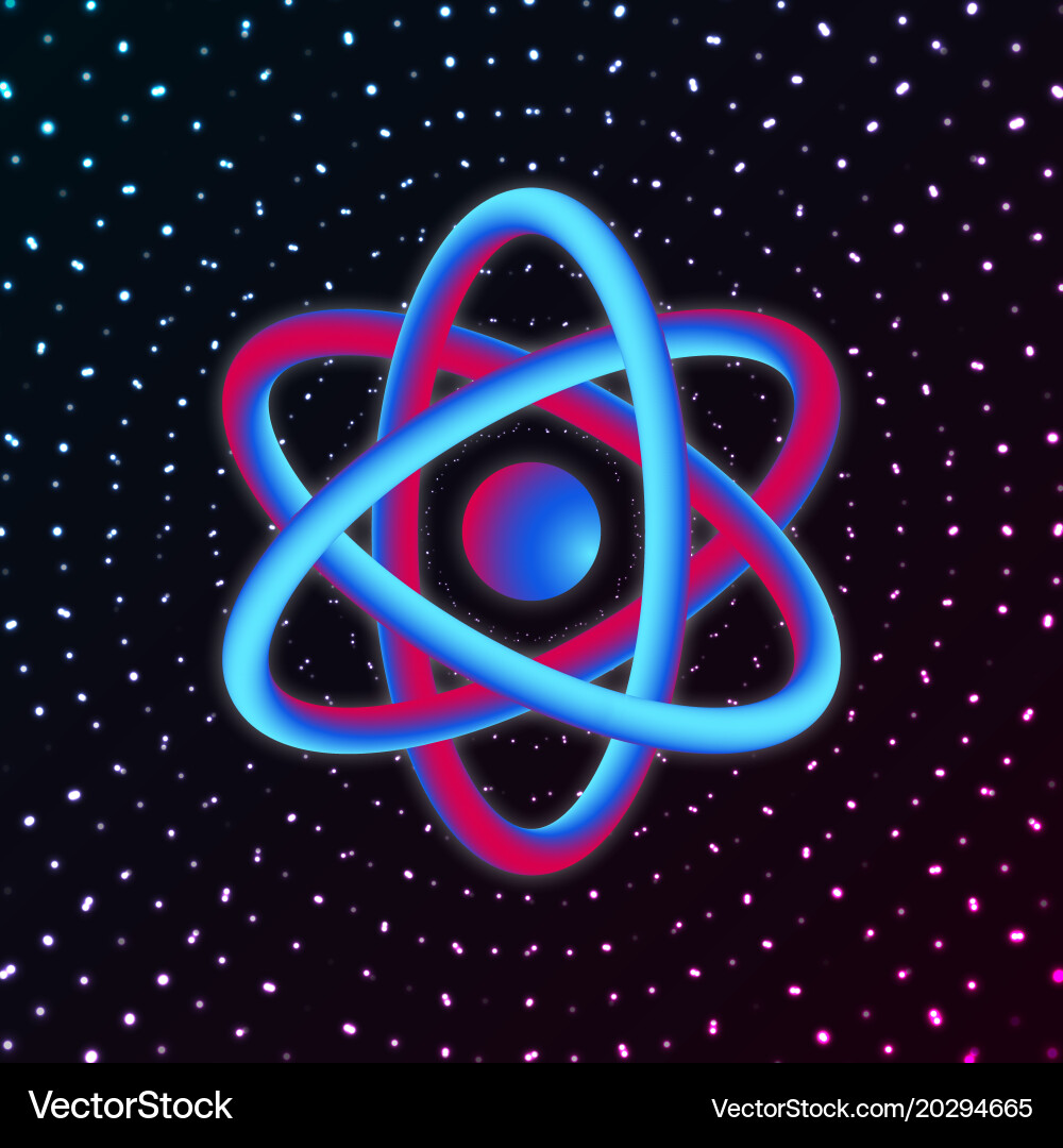 3d atom structure Royalty Free Vector Image - VectorStock