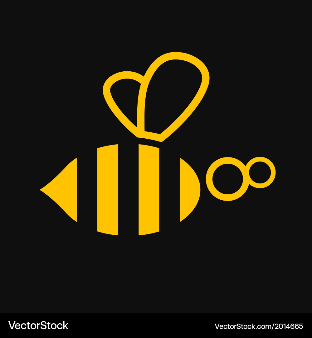 Bee icon Royalty Free Vector Image - VectorStock