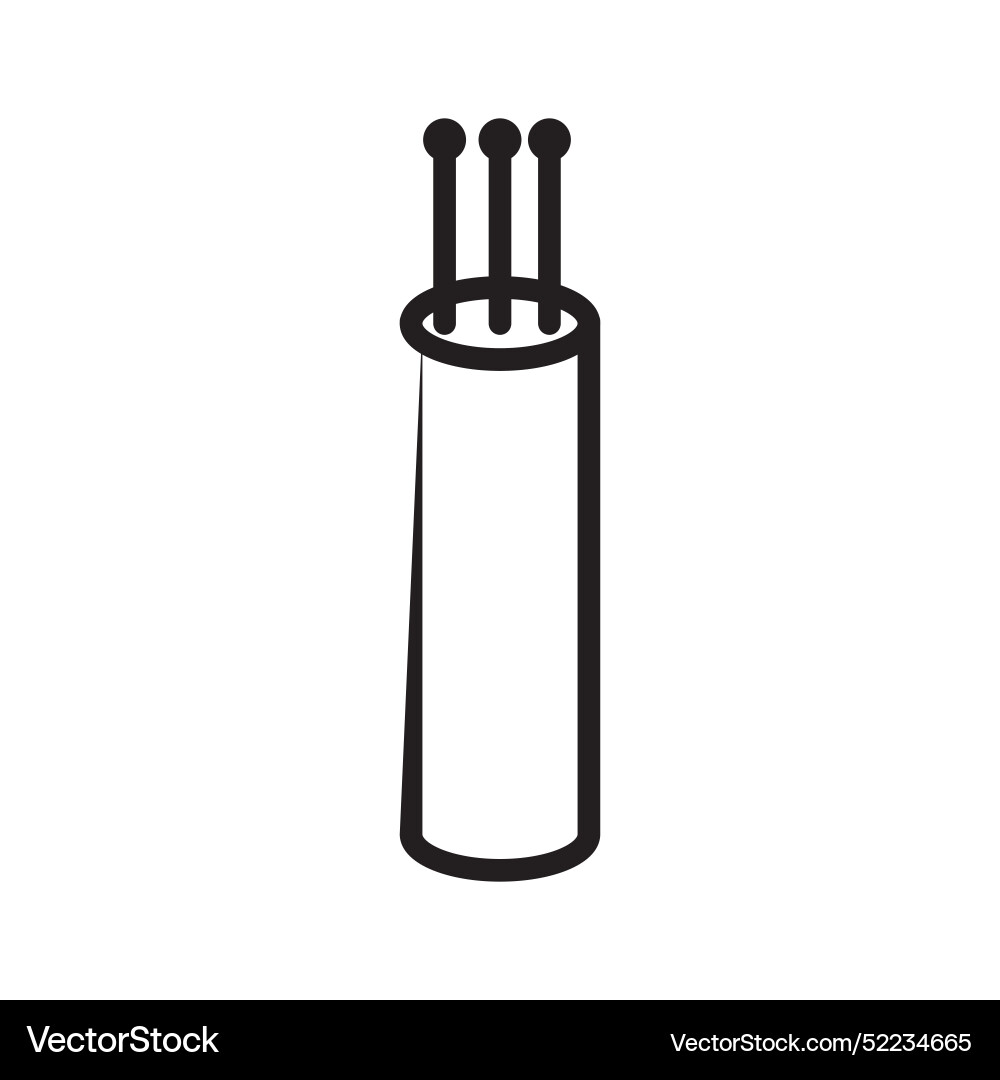 Fiber optic cable icon black line art logo Vector Image