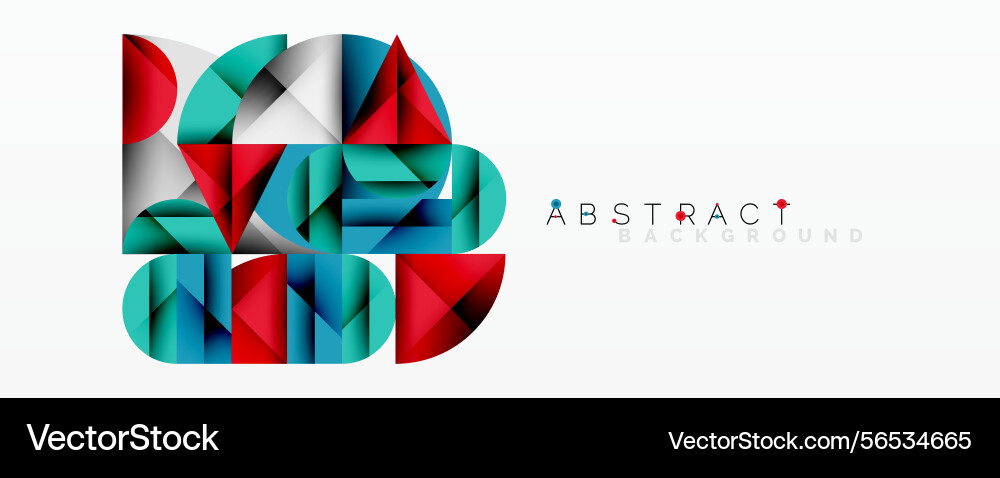 Geometric shapes overlap creating vibrant Vector Image