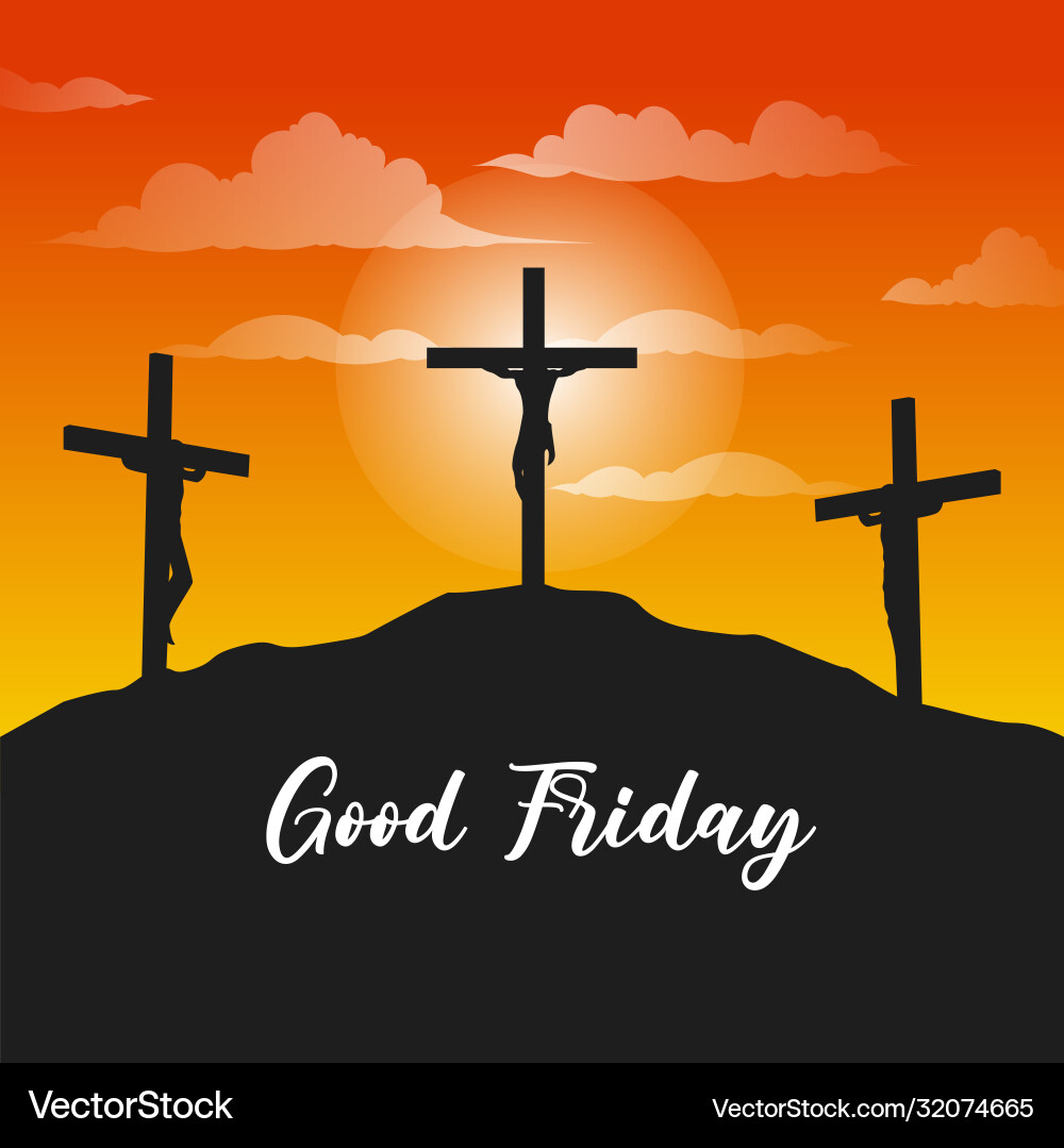 Good friday poster Royalty Free Vector Image - VectorStock