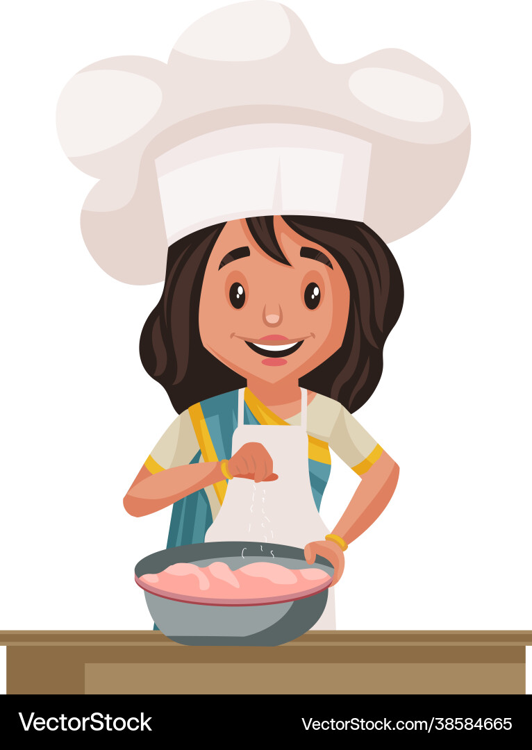 Lady chef cartoon character Royalty Free Vector Image