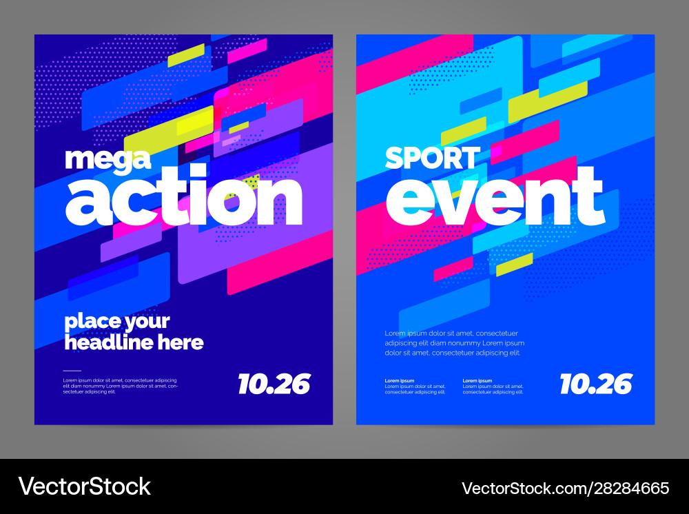 Layout poster template design for sport event Vector Image