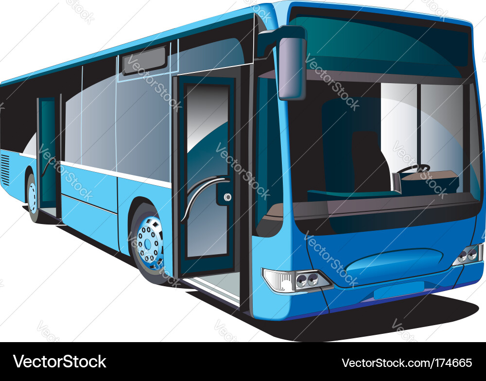 Modern bus Royalty Free Vector Image - VectorStock
