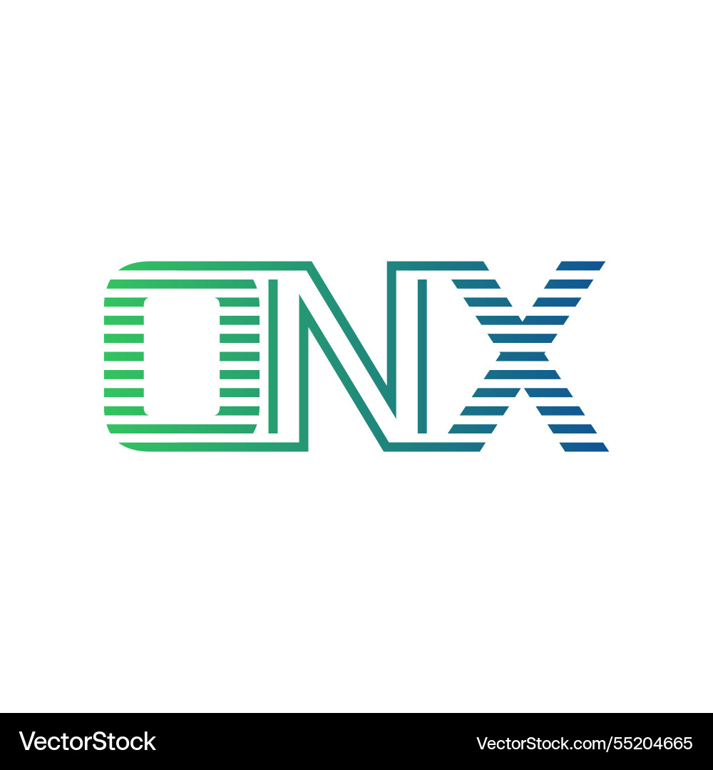 Modern onx logo design letter minimalist Vector Image