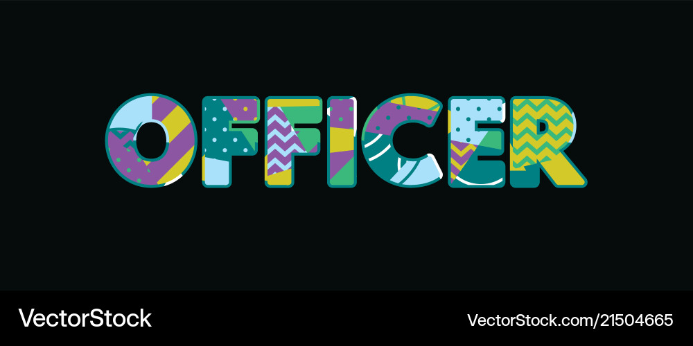 Officer concept word art Royalty Free Vector Image
