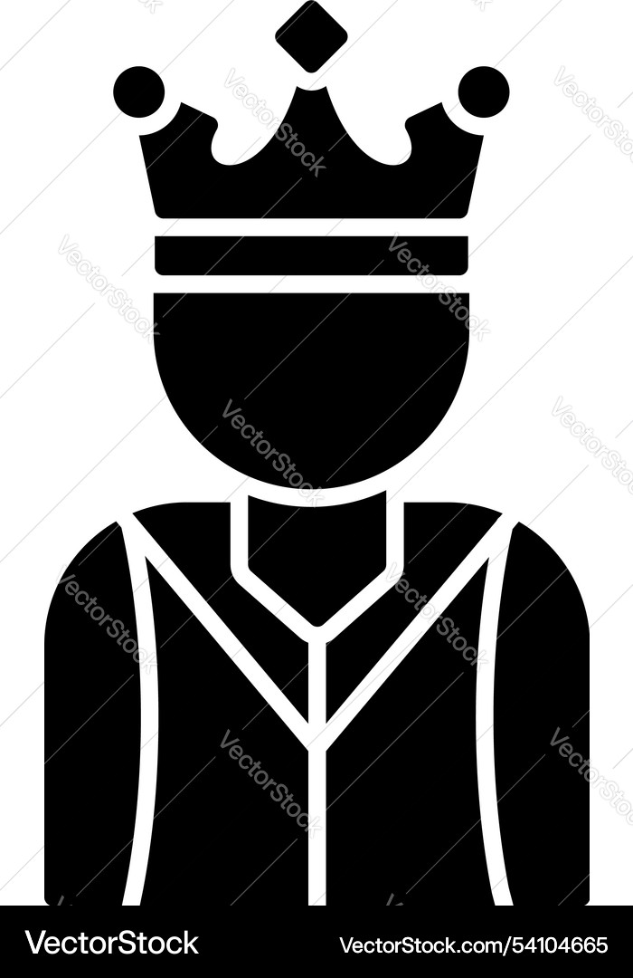Prince glyph icon design Royalty Free Vector Image