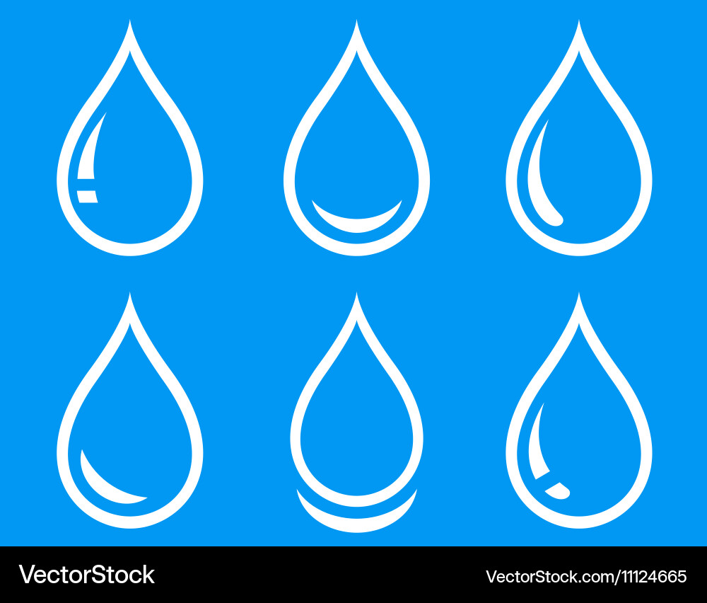 Water Droplet Collection Royalty Free Vector Image