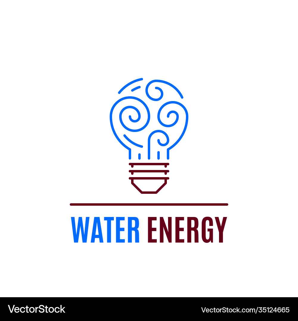 Water energy logo template flat style icon design Vector Image