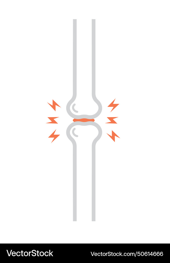 Arthritis knee joint pain pixel perfect editable Vector Image