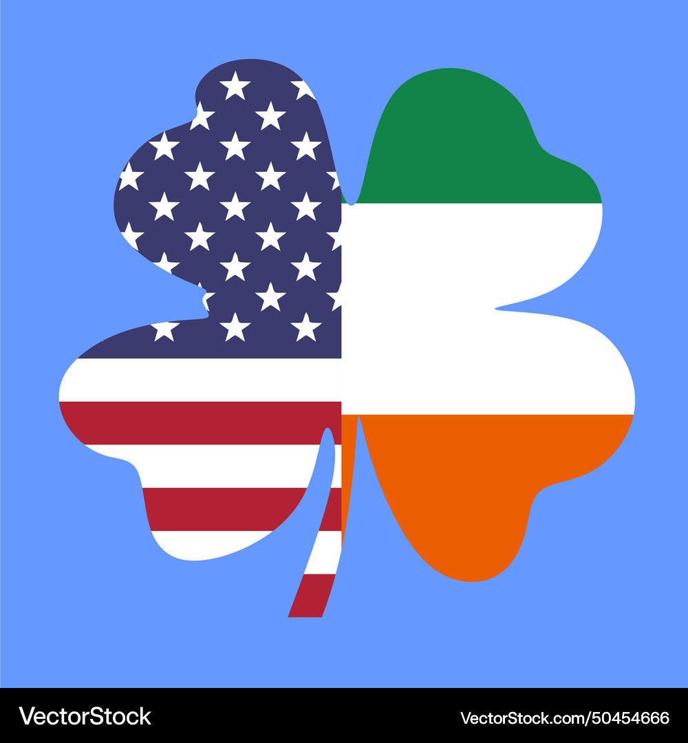 Celebrating irish american heritage month Vector Image