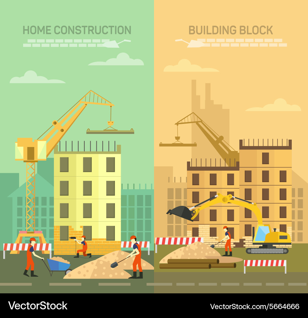 Constructing building Royalty Free Vector Image