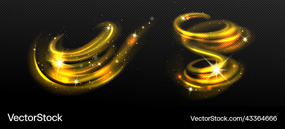 Magic spiral twist effect with stars and sparkles Vector Image