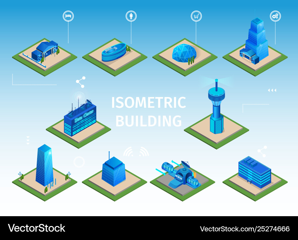 Modern Cityscape Buildings Royalty Free Vector Image