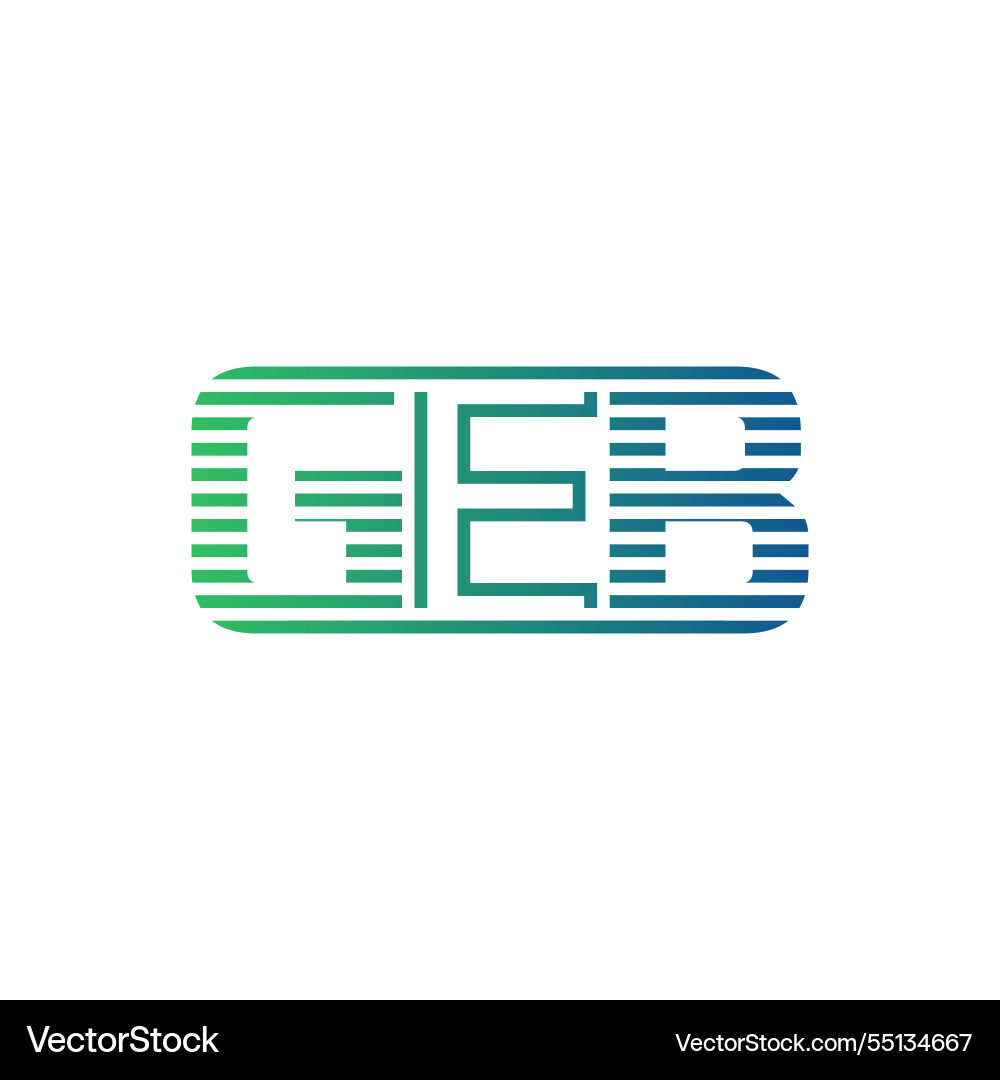 Modern geb logo design letter minimalist Vector Image